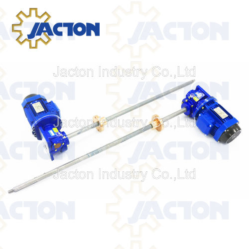 25 KN Flanged Nut Type Rotating Screw Jack Motorized by Electrical from ...